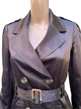 Suzy Shier | Jackets & Coats | Suzy Chocolate Brown Belted Trench Coat ...